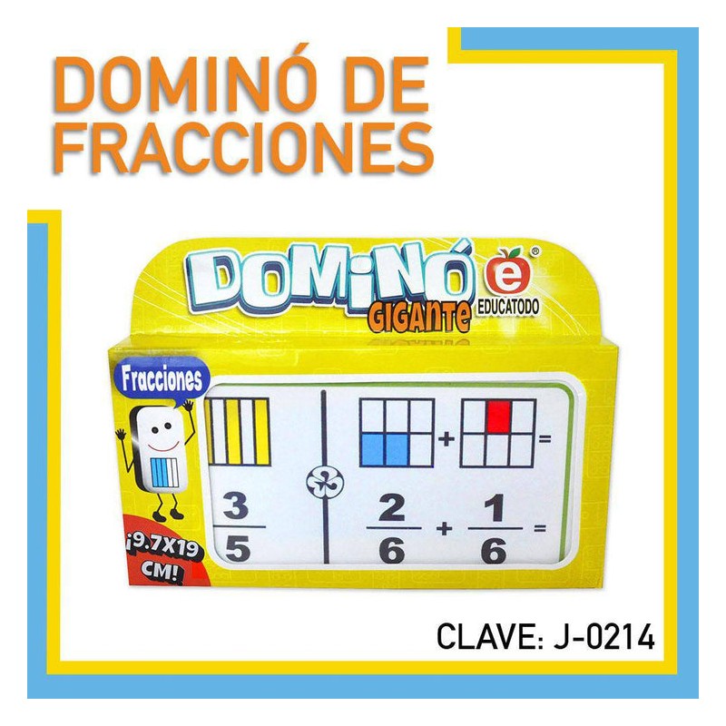 Dominó Gigante de Fracciones Sumas Cuadrados