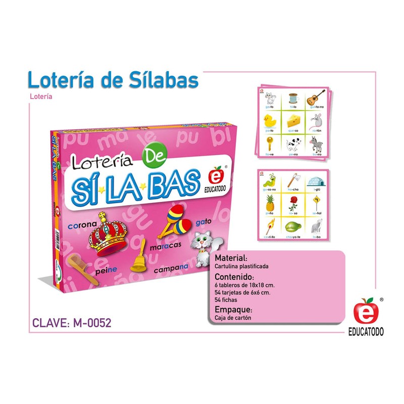 Lotería de Sílabas