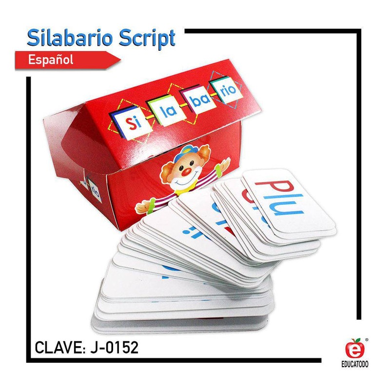 Silabario Script 222 tarjetas